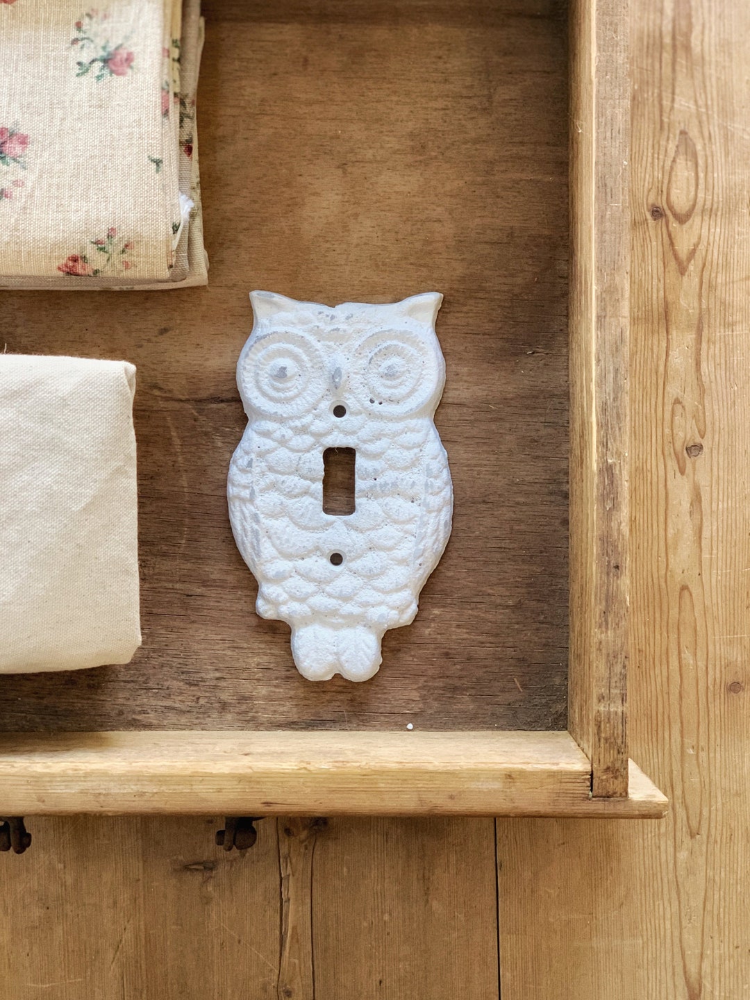 Owl Switch Plate, Cast Iron Switch Cover, Supplies - Etsy
