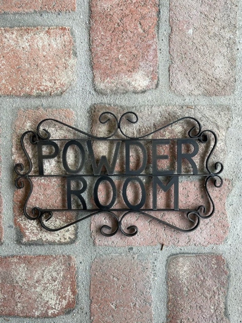 Powder Room Sign Bathroom Decor Powder Room Decor Rustic - Etsy