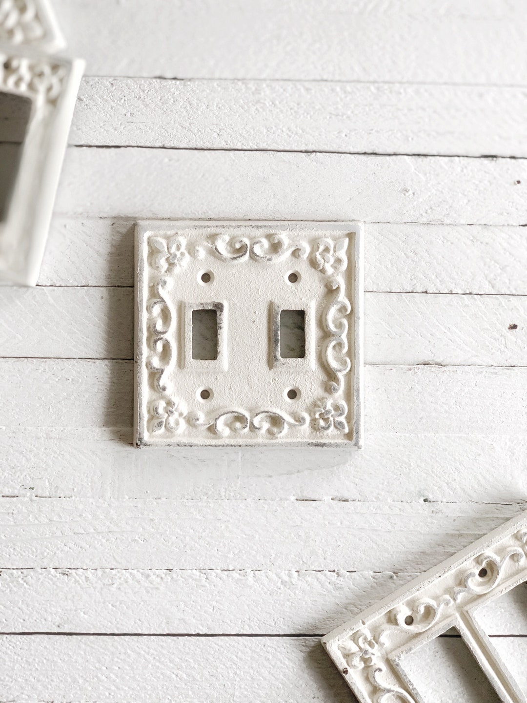 Double Light Switch Covers Cast Iron Switch Cover Double - Etsy