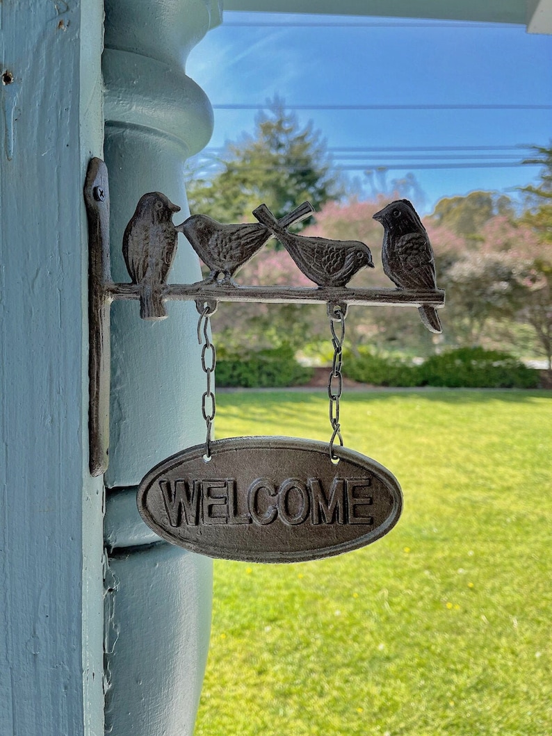 Hanging Welcome Sign Goodbye Sign Bird Decor Spring Home - Etsy