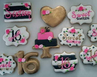 Sweet 16 Cookies - Etsy