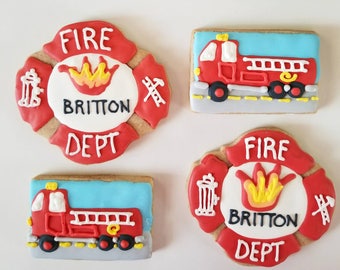 Fireman cookies | Etsy