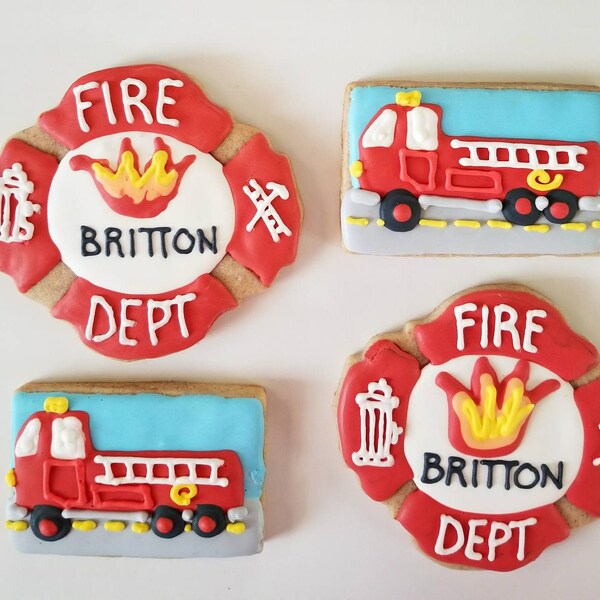 Fireman Cookies - Etsy