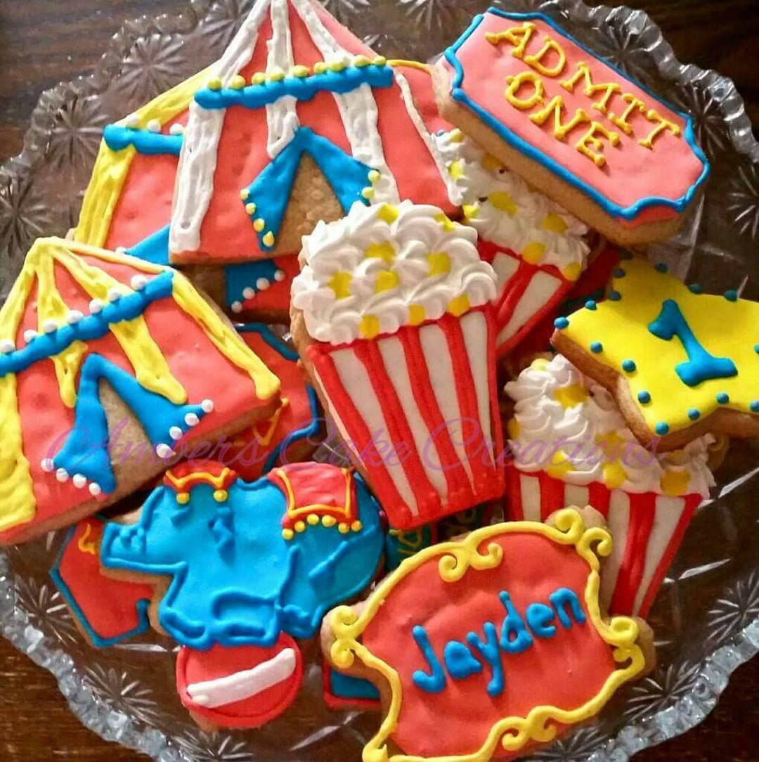 Circus Cookies 12 Cookies - Etsy