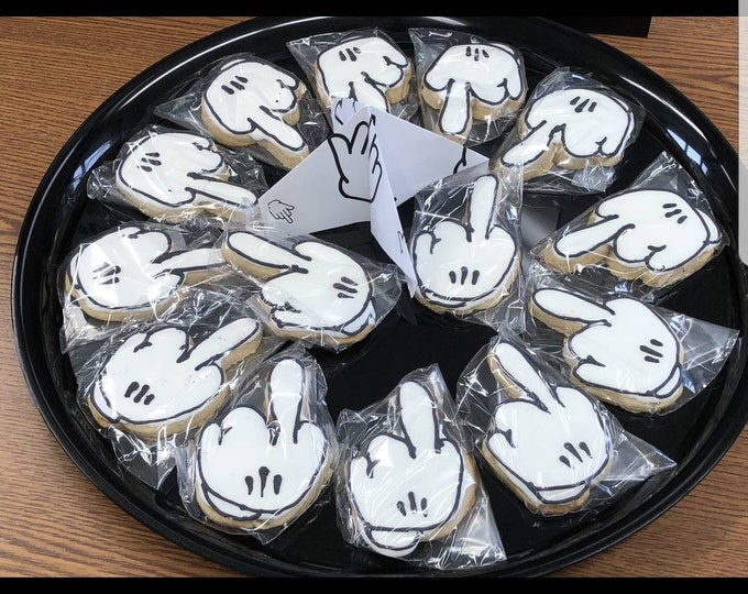 12 Middle Finger Cookies - Etsy