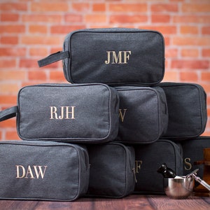 SALE Groomsmen Personalized Dopp Kit, Monogrammed Shaving Kit, Travel ...