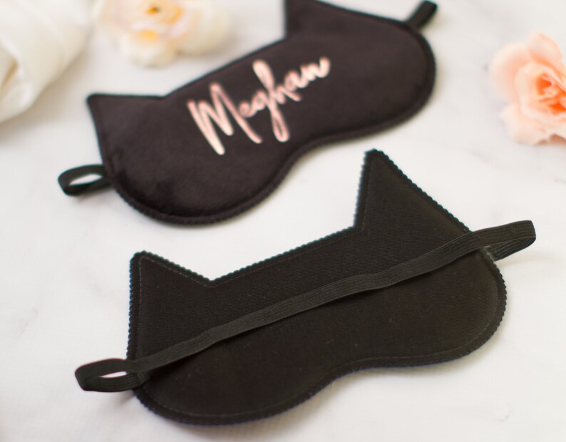 Personalized Eye Mask Birthday Party Favors Soft Kitty Sleep - Etsy