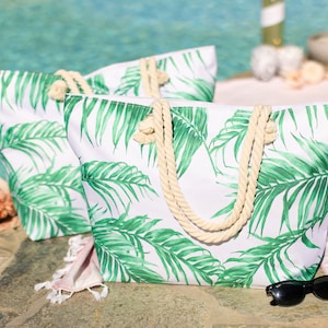 Personalized Beach Bag Vacation Tote, Bachelorette Gift Bag Set ...