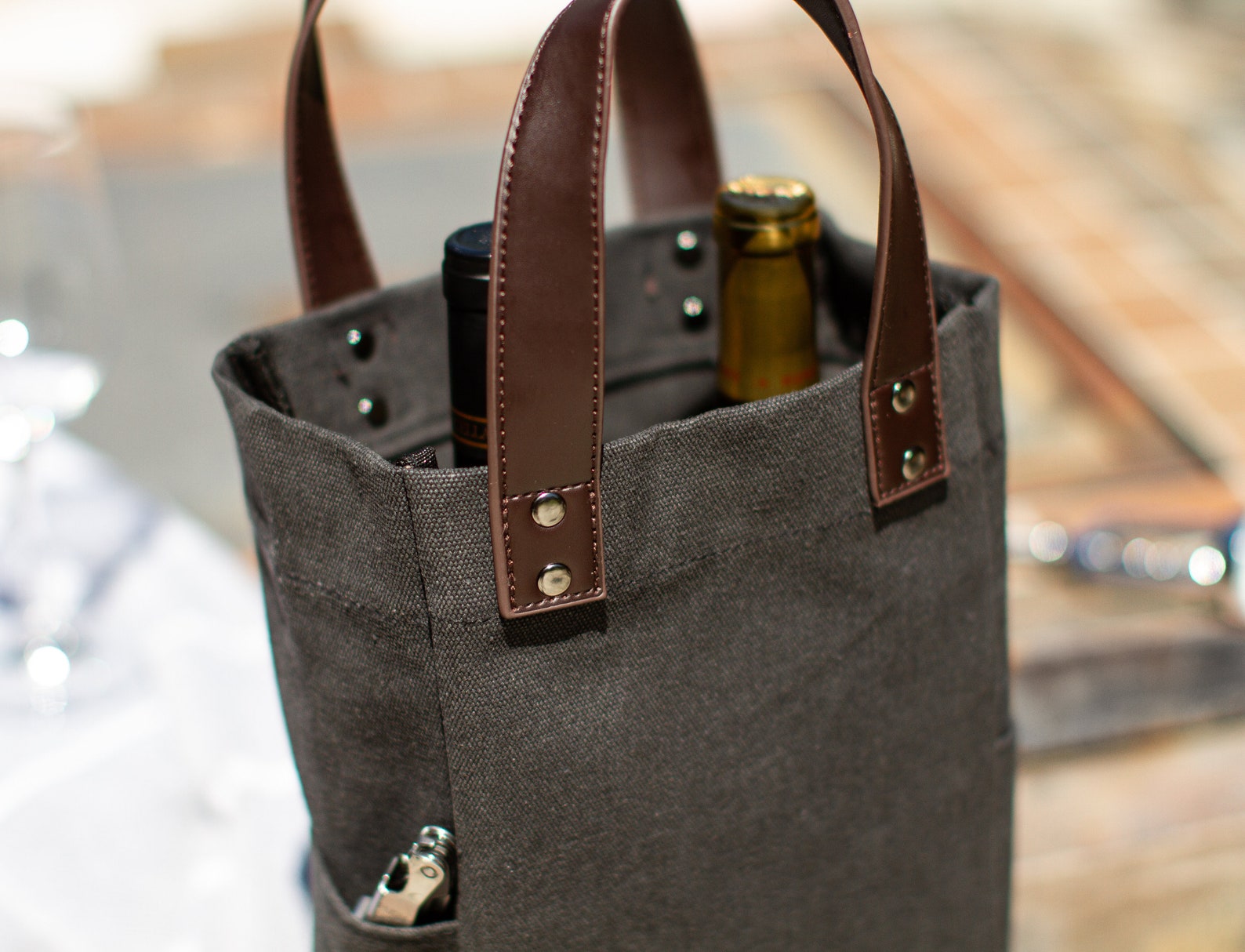 Double Bottle Custom Wine Bag Gift, Wine Christmas Present, Hanukkah ...