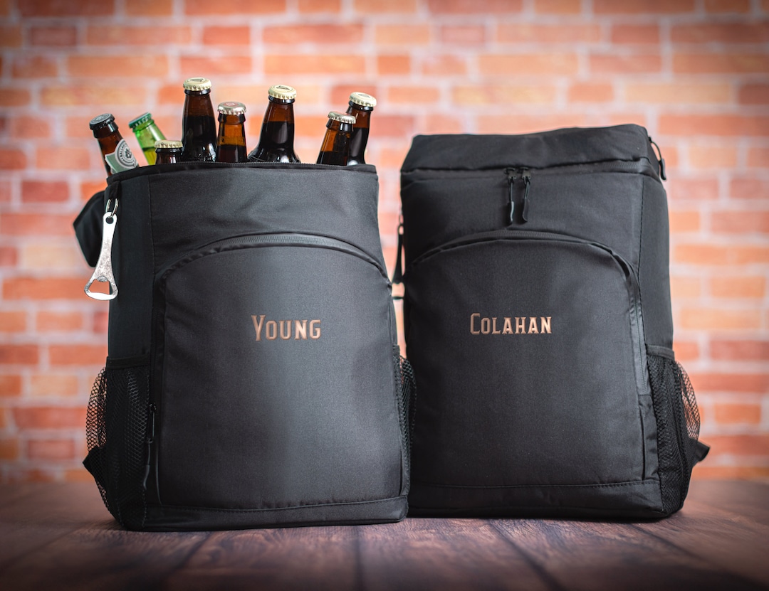 Personalized Groomsmen Gift Beer Cooler Backpack, Custom Outdoor Travel ...