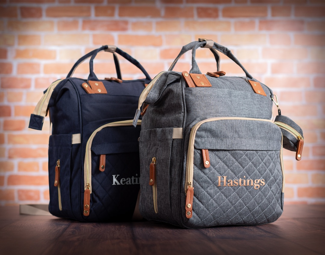 Custom Name Diaper Backpack Bag, Personalized Diaper Bag for New Mom ...