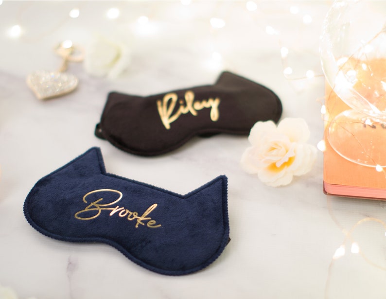 Personalized Eye Mask, Bachelorette Party Favors, Soft Kitty Sleep Mask ...