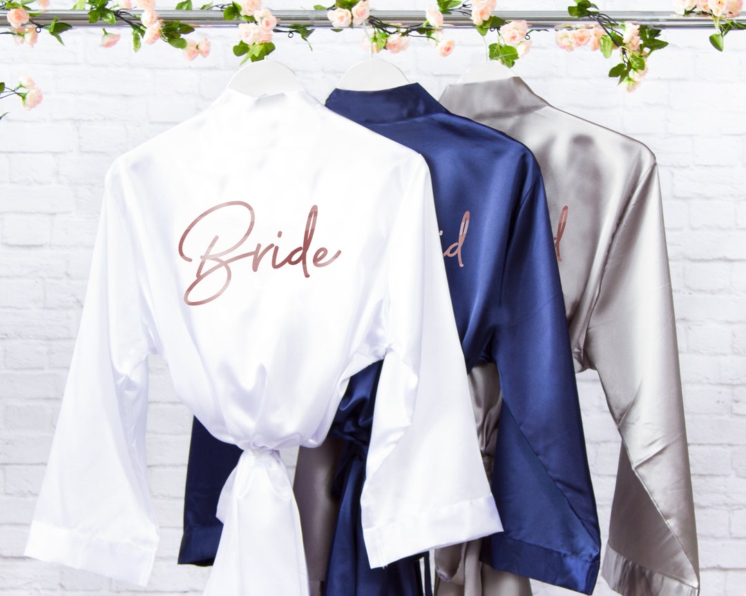 Personalized Bridesmaid Robes, Satin Robes for Wedding, Bridesmaid Gift ...