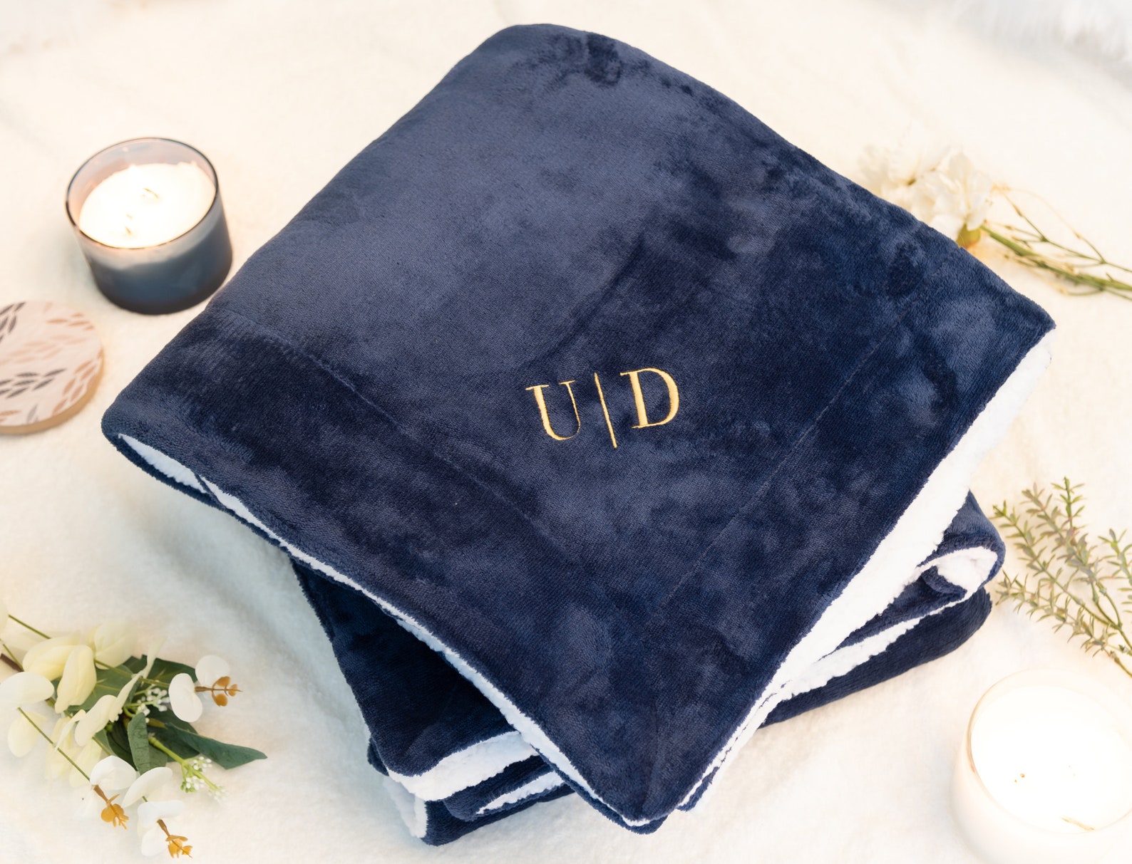 Personalized Christmas Gift Warm Fleece Blanket Monogrammed - Etsy