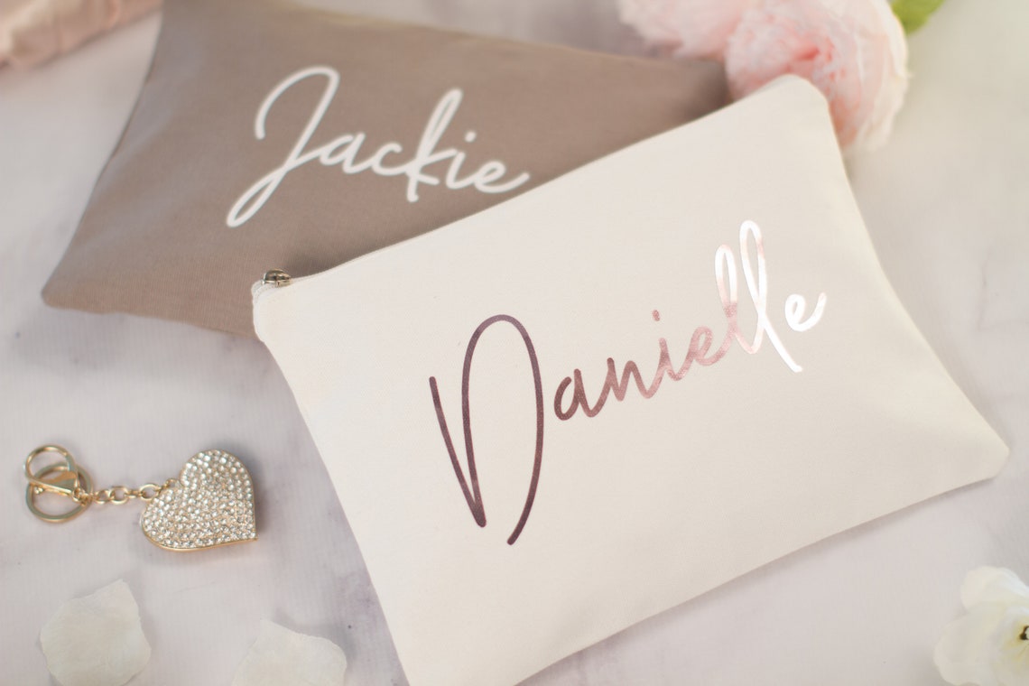Personalized Mask Bag, Face Mask Bag Case, Foil Printed Canvas Face ...