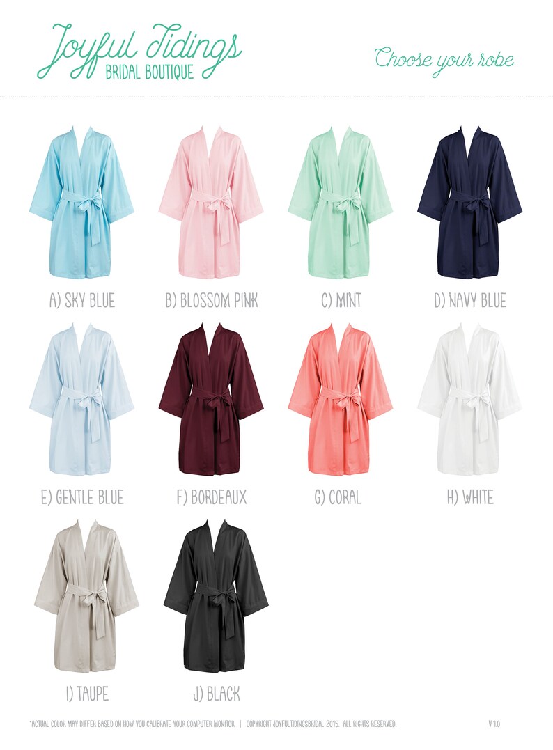 BULK DISCOUNT Set of 7 Personalized Oxford Sky Blue Robes | Etsy