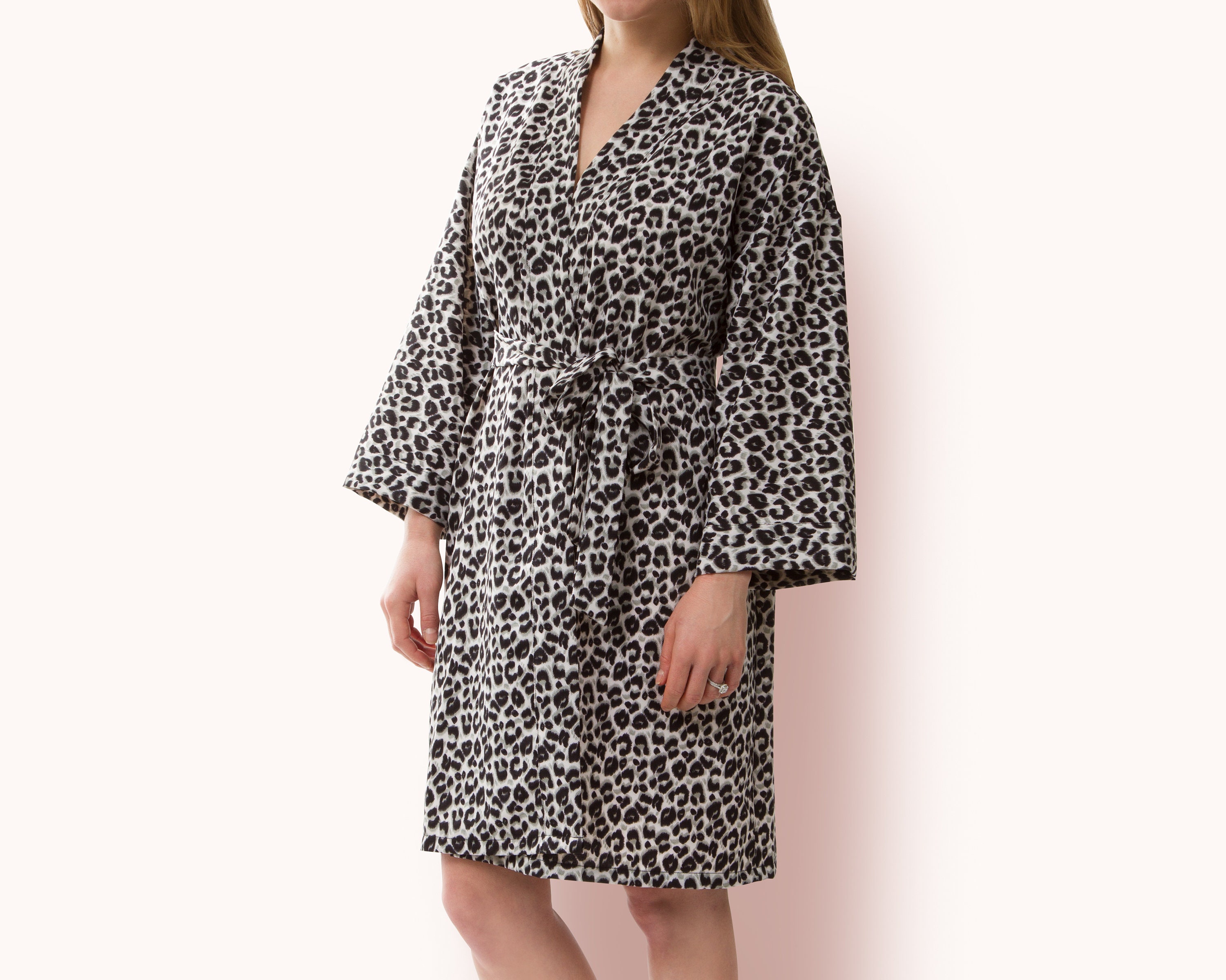 Personalized Women's Leopard Robe, Holiday Robe Gift, Women's Animal ...