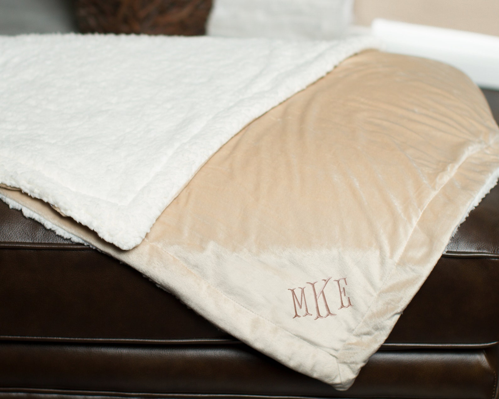 Personalized Fleece Blanket Monogrammed Sherpa Fleece Blanket | Etsy