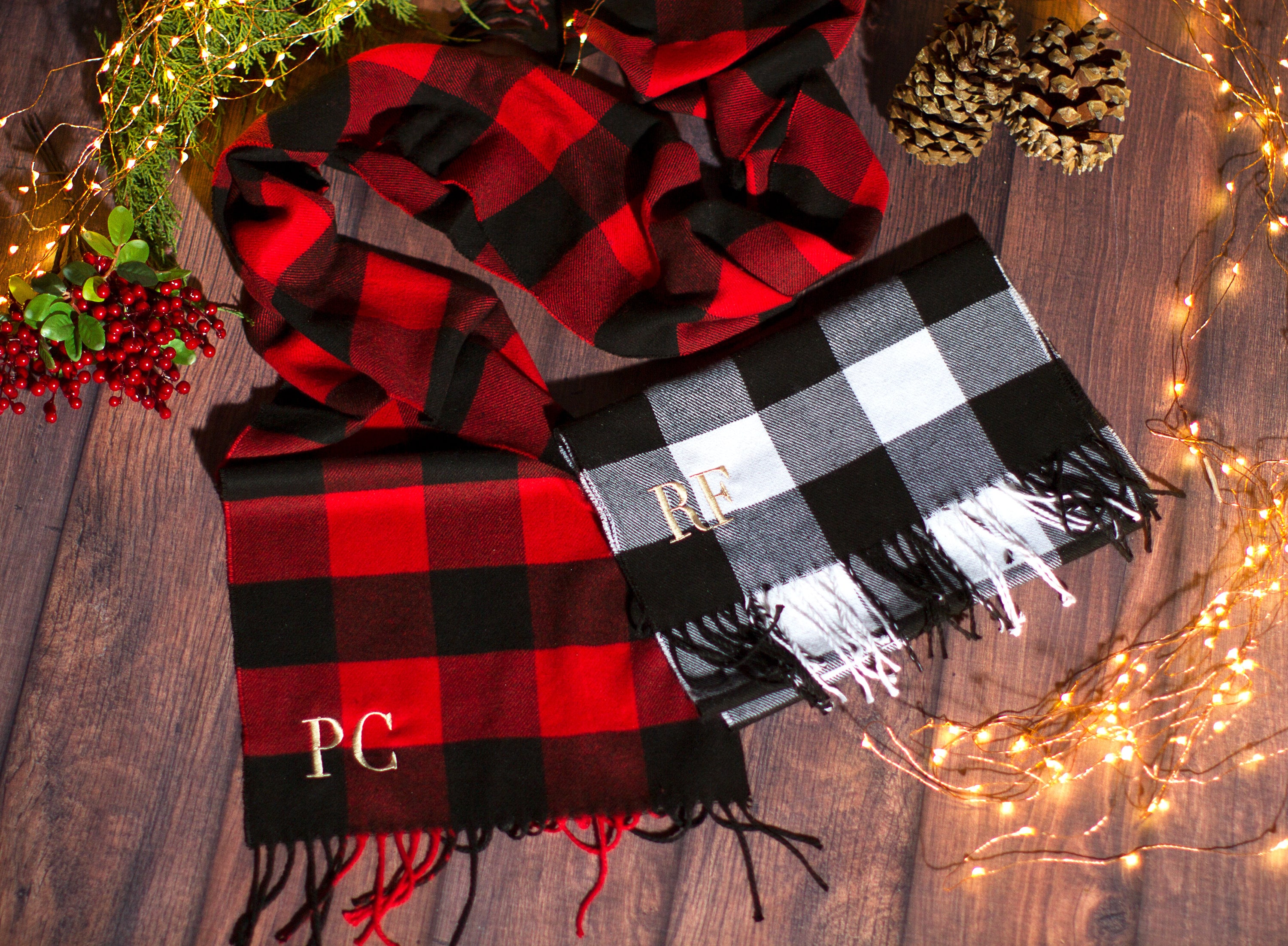 Personalized Plush Scarf Personalized Holiday Gift for Her | Etsy