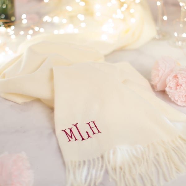Monogrammed Scarf - Etsy