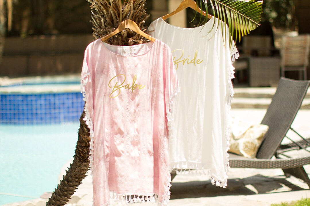 Beach Bachelorette Party Cover Up, Pool Swimsuit Bachelorette Cover Up ...