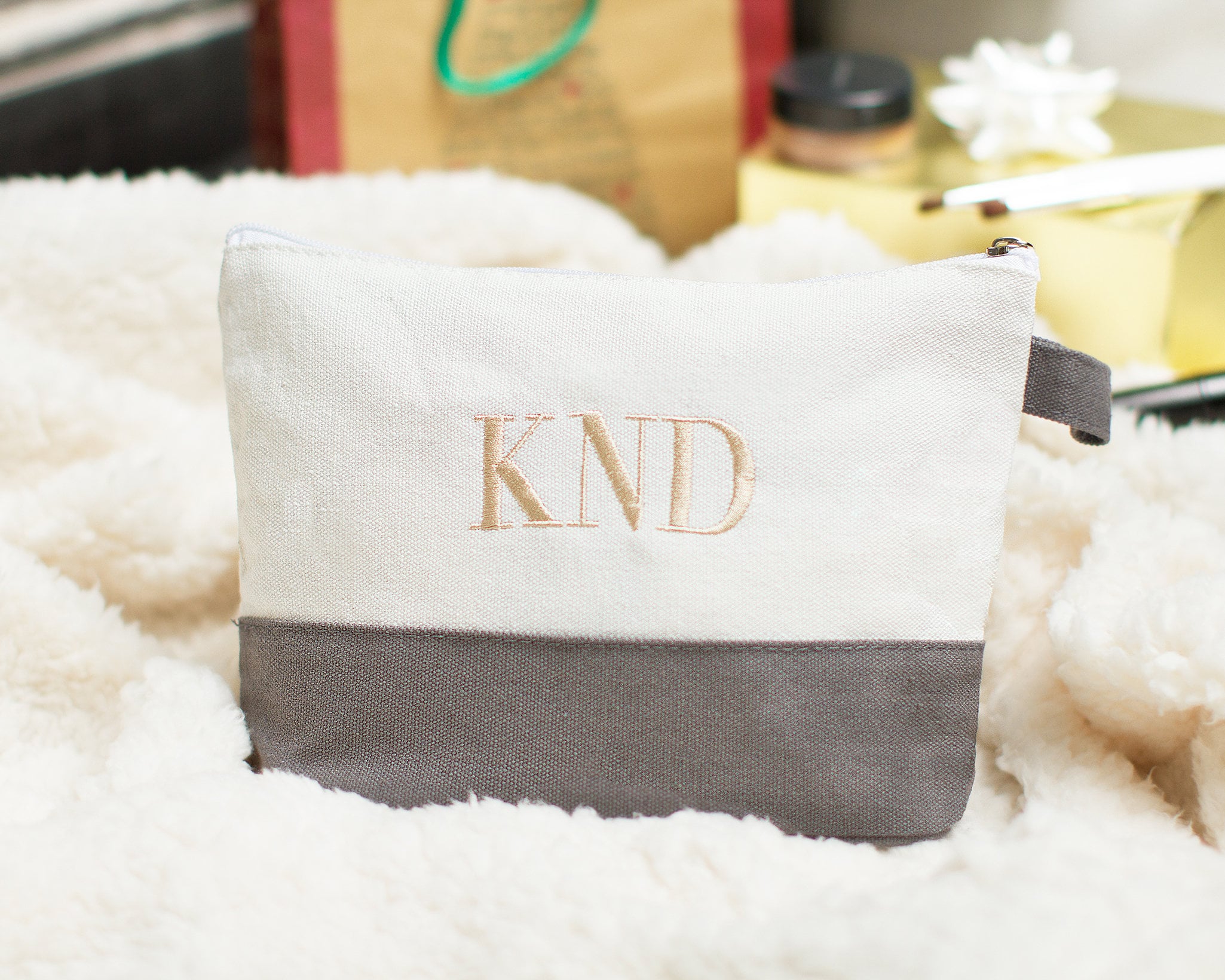 Personalized Cosmetic Bag Custom Canvas Makeup Case | Etsy