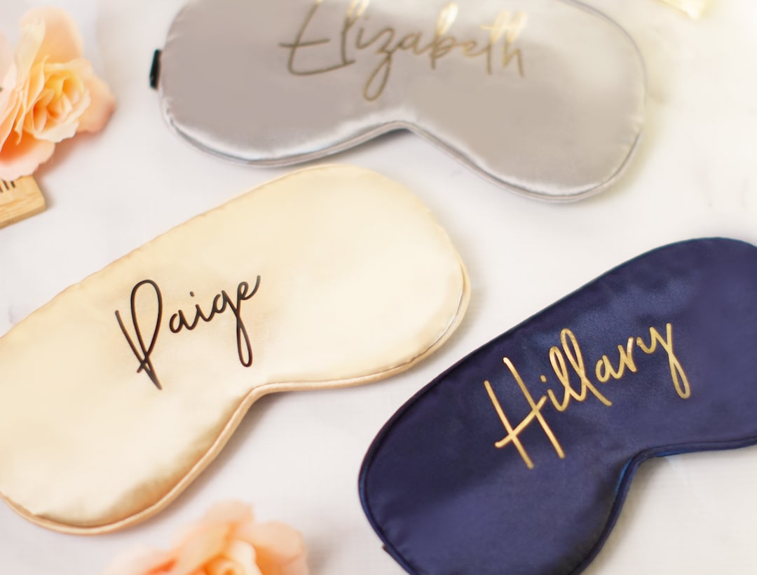 Bridesmaid Gift Custom Printed Eye Mask, Bridal Party Gift Set Sleep ...