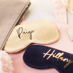 Bridesmaid Gift Custom Printed Eye Mask, Bridal Party Gift Set Sleep ...