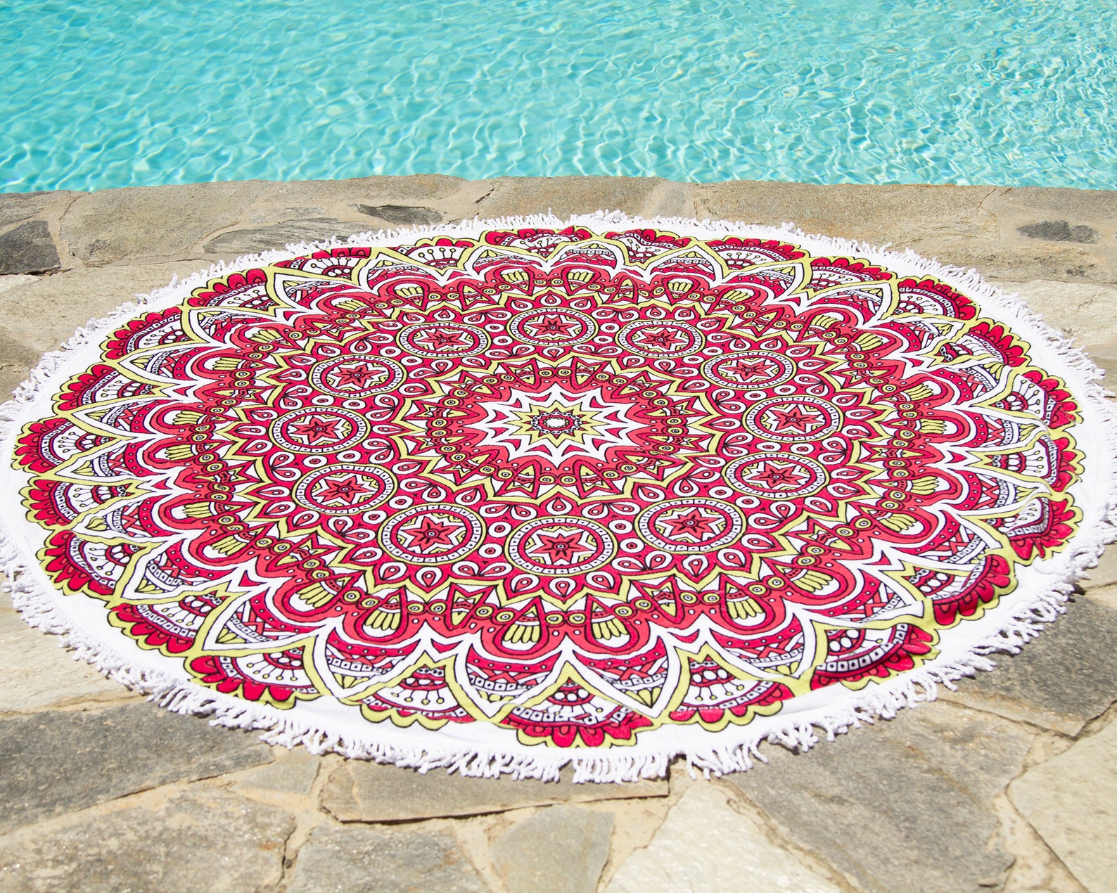 Personalized Round Towel, Fringe Beach Towel, Gift for Bridesmaids ...