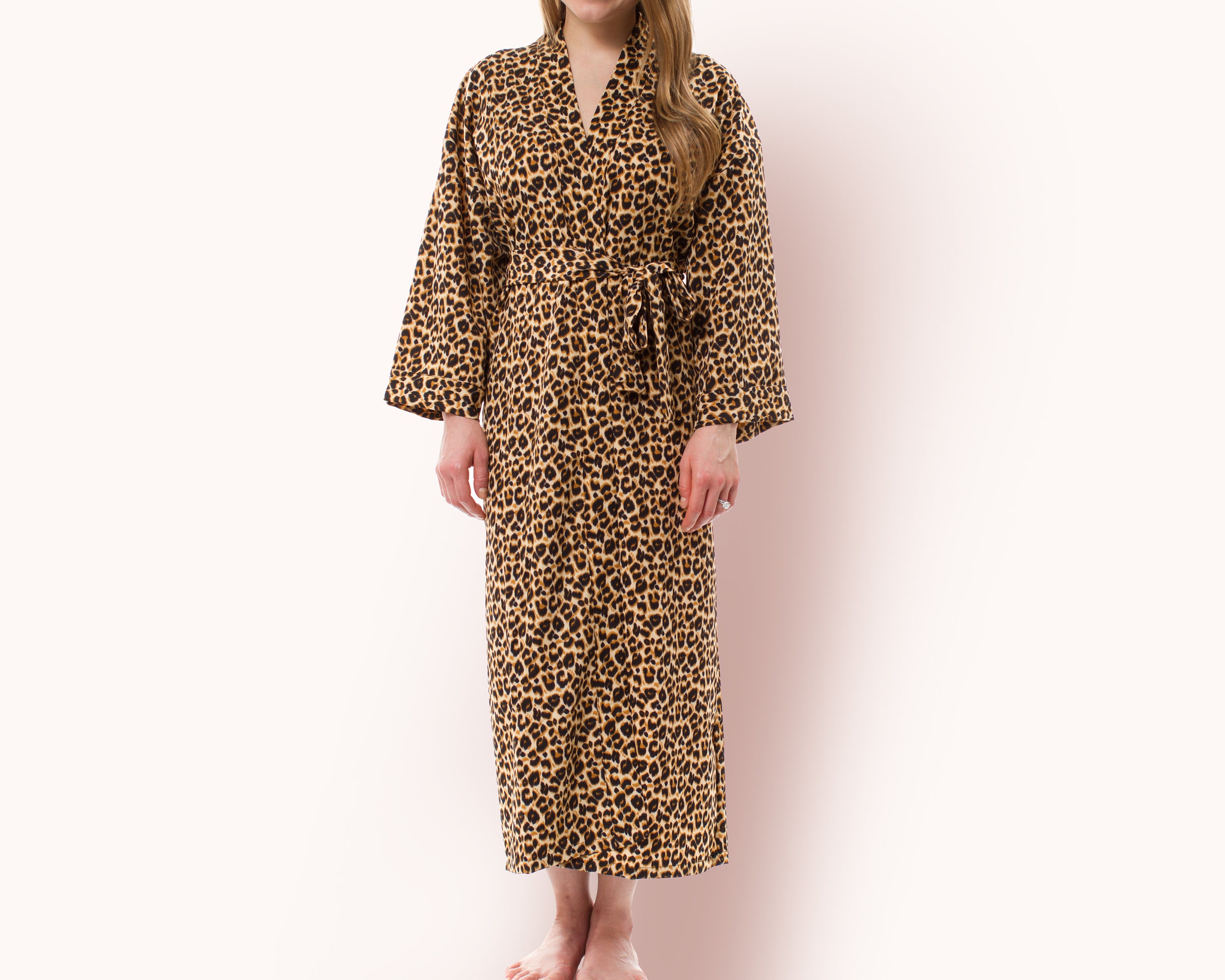 Personalized Women's Leopard Robe Holiday Robe Gift - Etsy
