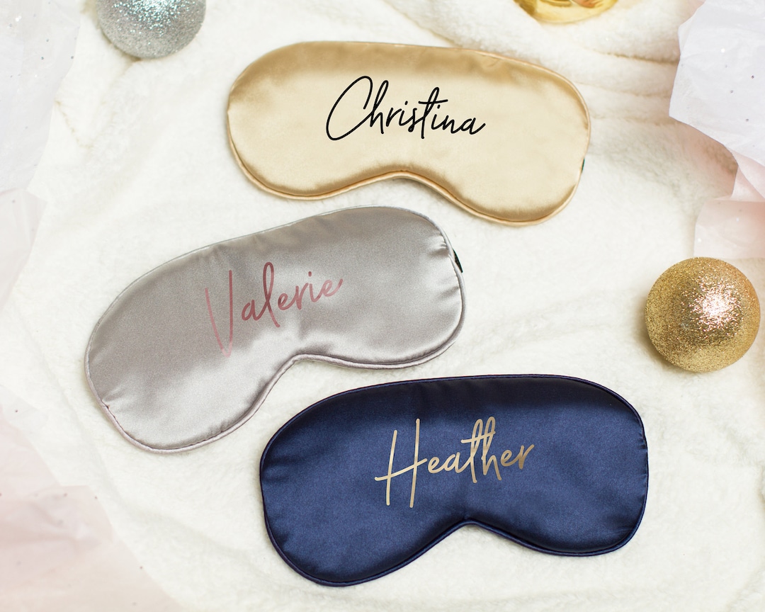 Custom Printed Eye Mask, Personalized Satin Sleep Mask, Christmas Gift ...