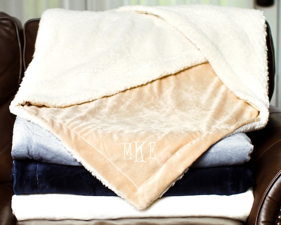 Personalized Fleece Blanket Monogrammed Custom Holiday Get - Etsy