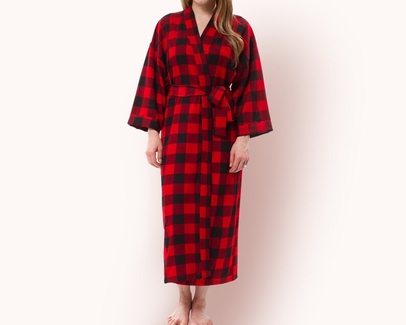 Personalized Plaid Robe Bridesmaid Gift Long Bridesmaid - Etsy