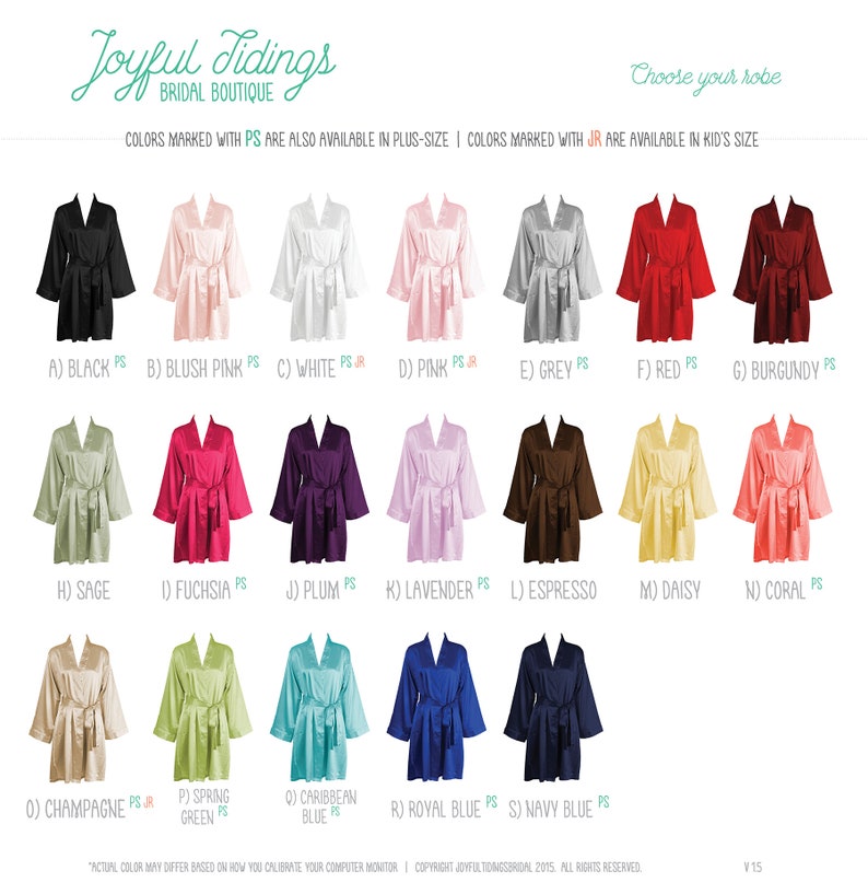Personalized Bridesmaid Robes, Satin Robes for Wedding, Bridesmaid Gift ...