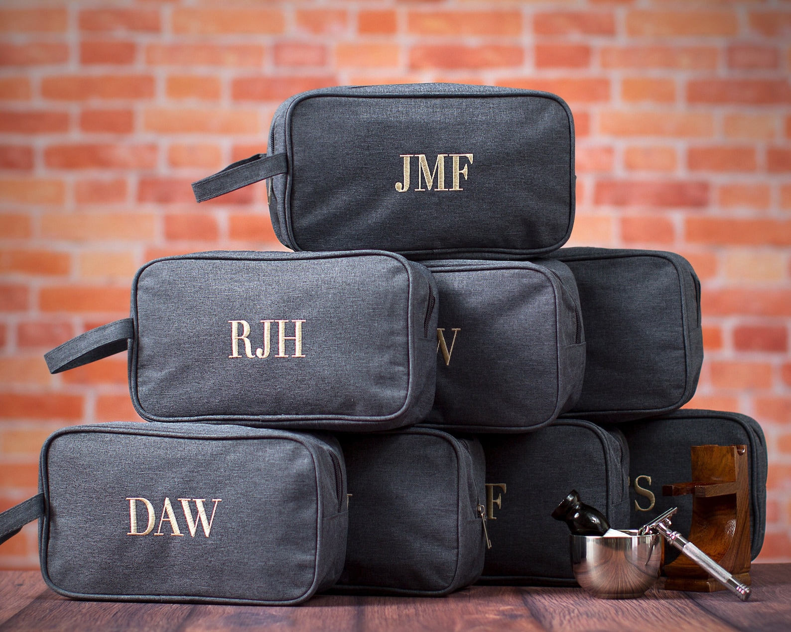 SALE Groomsmen Personalized Dopp Kit Monogrammed Shaving Kit - Etsy