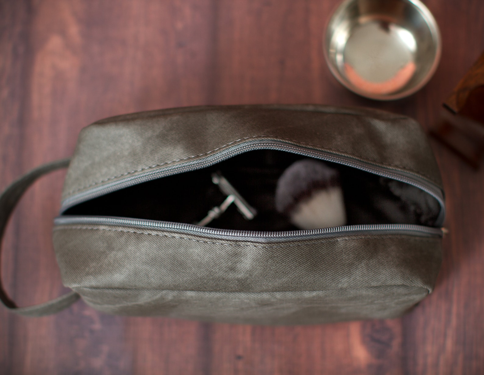 Personalized Dopp Kit Faux Leather Shaving Kit Holiday Gift - Etsy