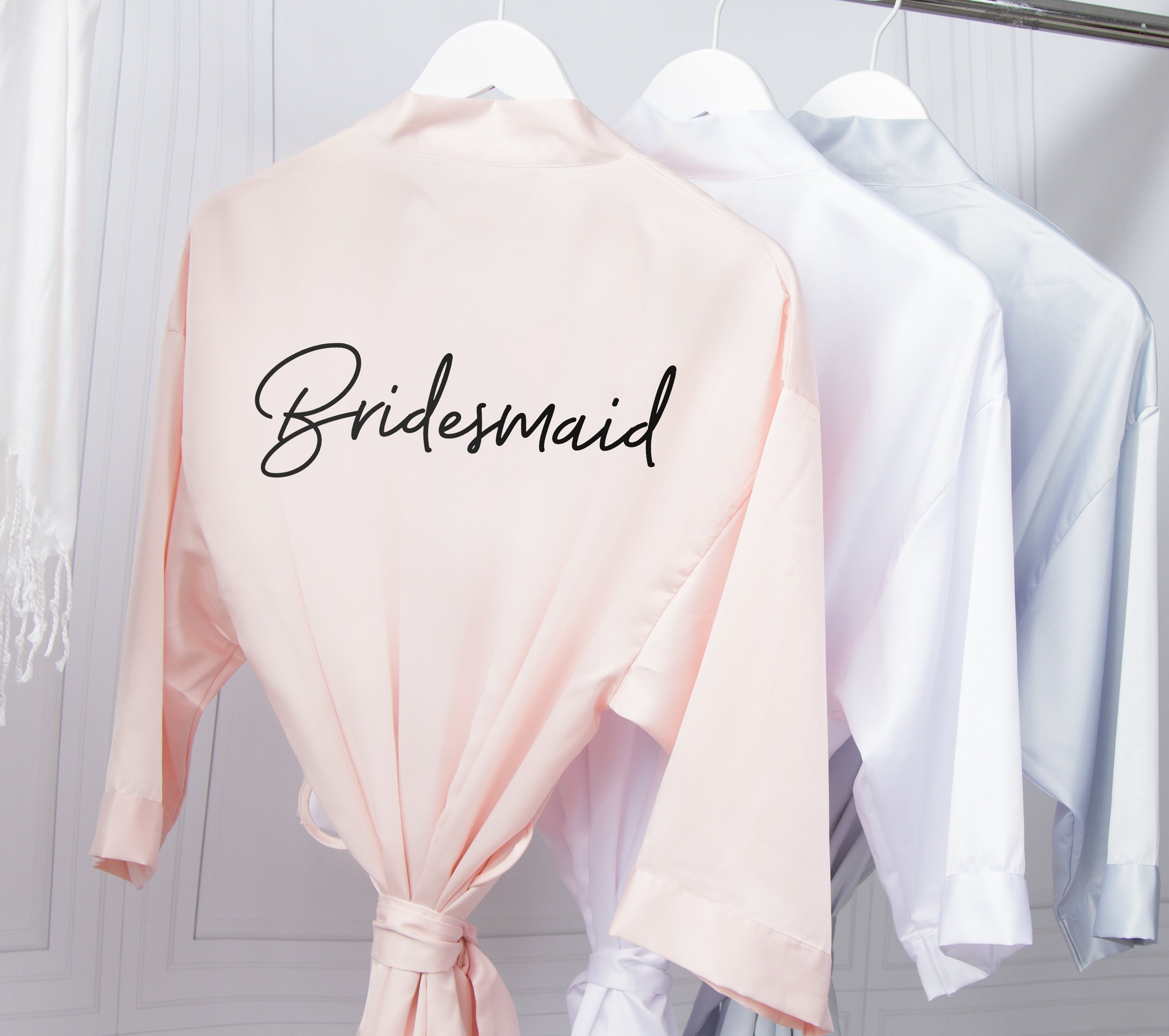 Rose Gold Bridesmaid Robe Cute Bridesmaids Gift Bride Squad - Etsy