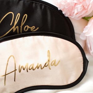 Custom Name Sleep Mask, Personalized Eye Mask, Bridesmaid Gift Silky ...