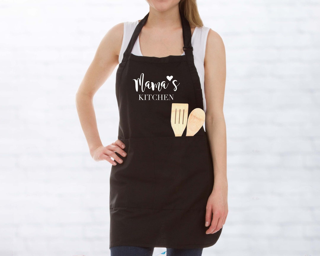 Personalized Mama's Kitchen Apron Custom Kitchen Gift for Mom, Gift for ...