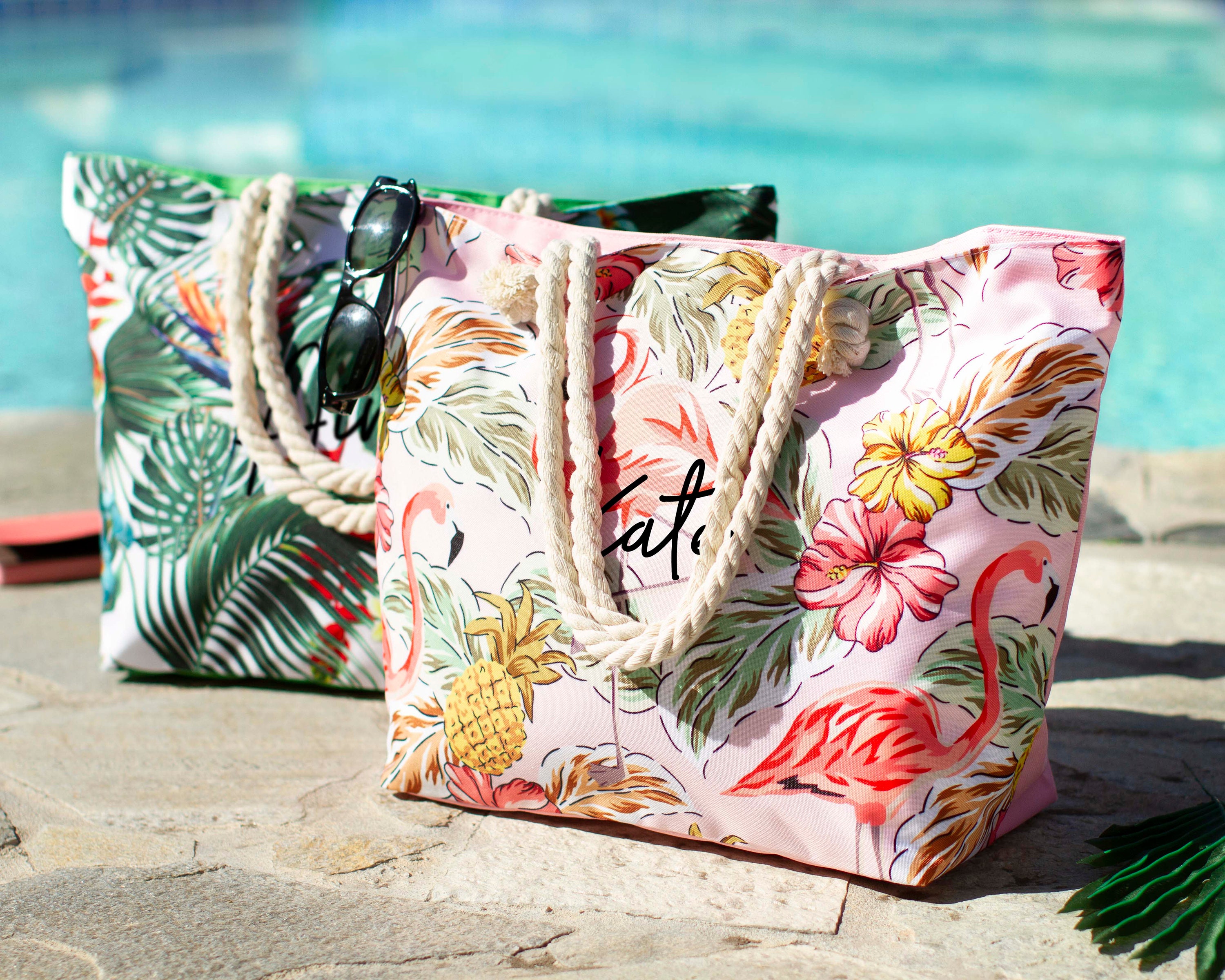 Personalized Beach Tote Bag Custom Bridesmaids Gift Bag - Etsy