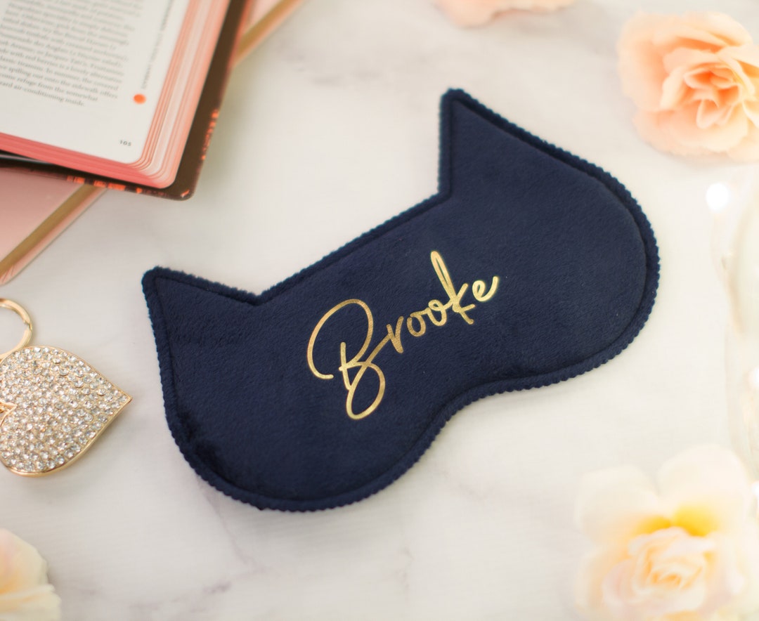 Personalized Eye Mask, Birthday Party Favors, Soft Kitty Sleep Mask ...