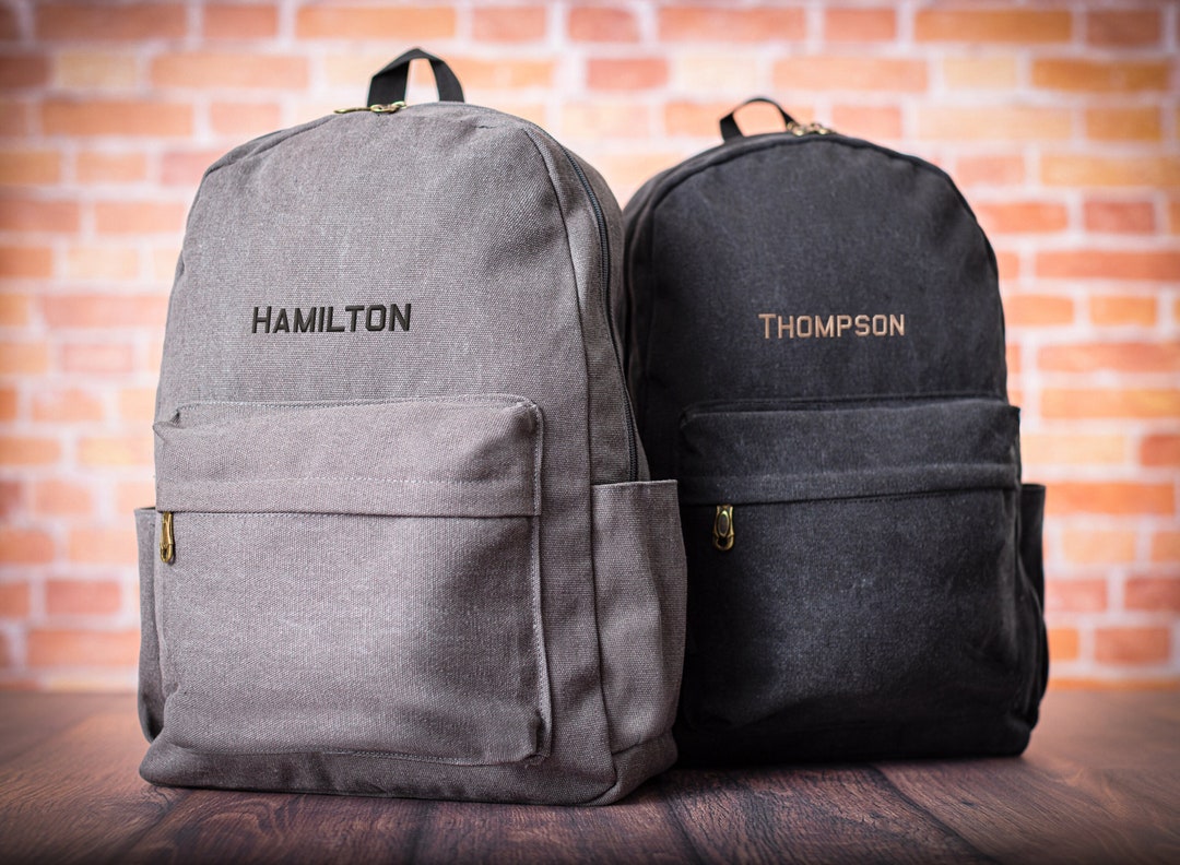 Personalized Canvas Backpack With Custom Name, Back to School Gift ...
