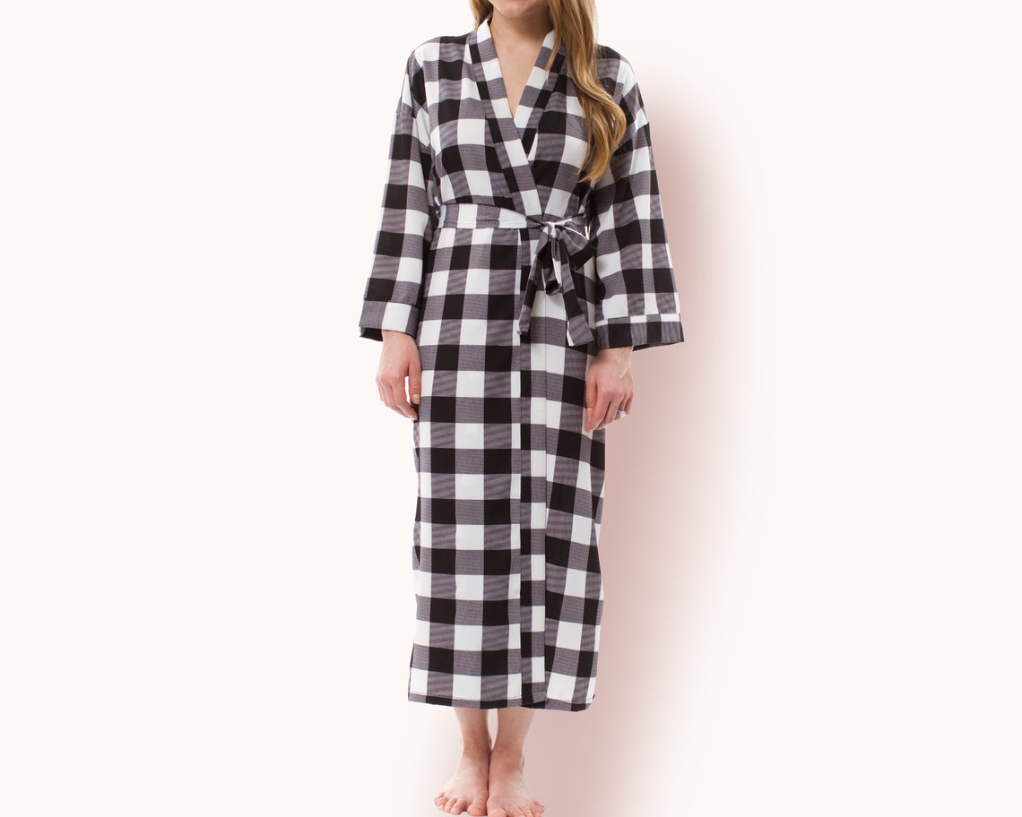Personalized Gift for Mom Personalized Plaid Robe New Mom - Etsy