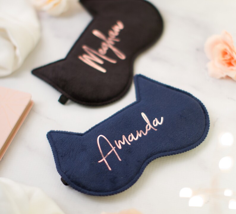 Personalized Eye Mask, Bachelorette Party Favors, Soft Kitty Sleep Mask ...