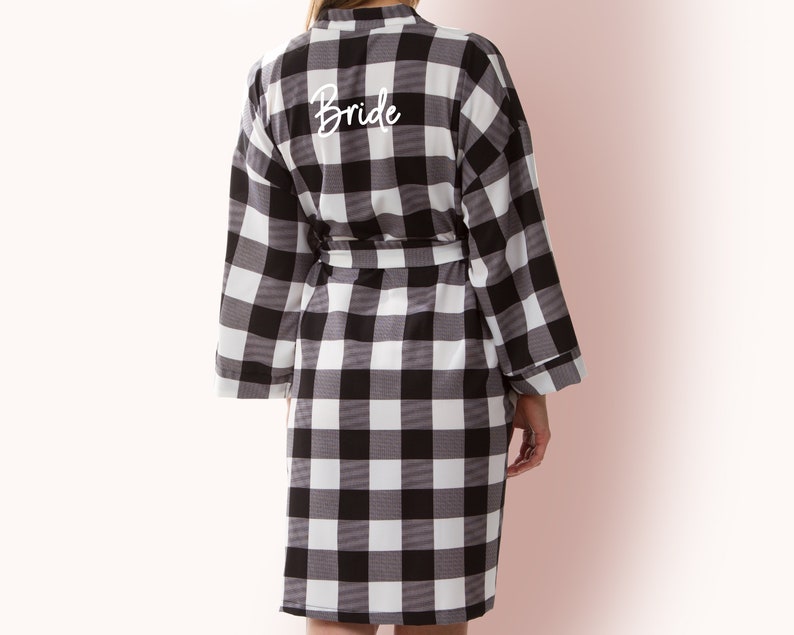 Personalized Plaid Robe Bridesmaid Gift Long Bridesmaid - Etsy