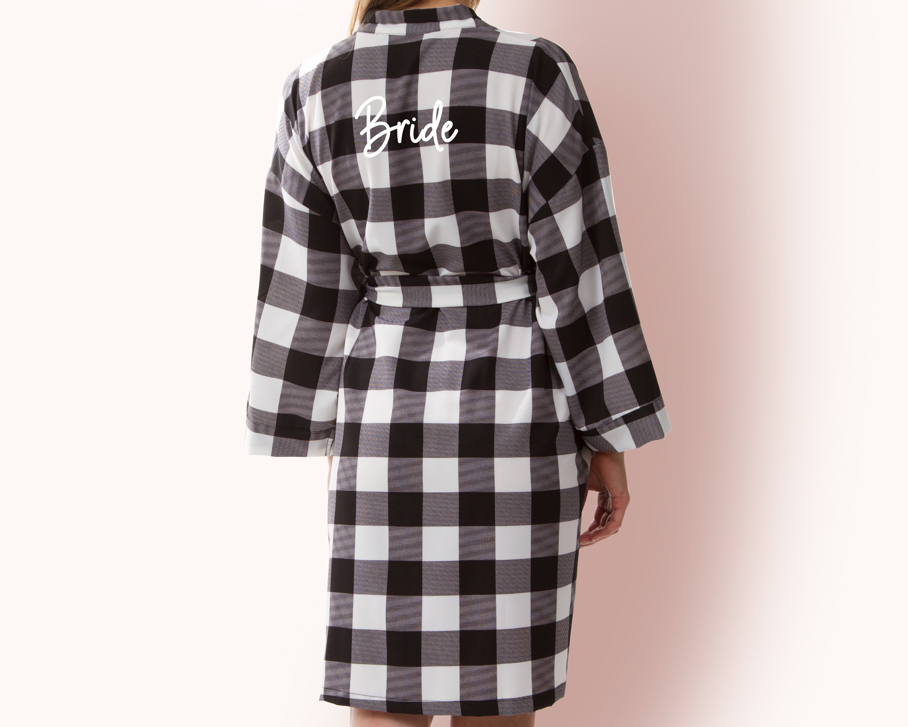 Personalized Plaid Robe Bridesmaid Gift Long Bridesmaid | Etsy