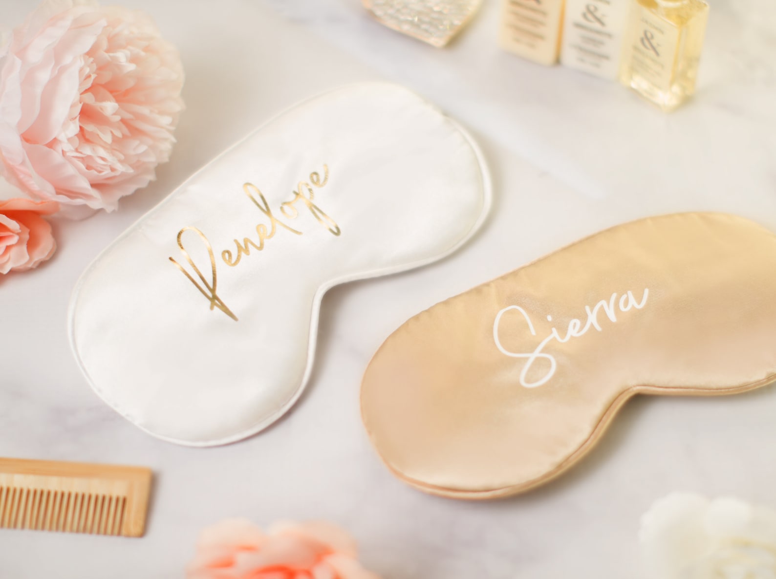 Bridesmaid Gift Custom Printed Eye Mask, Bridal Party Gift Set Sleep ...