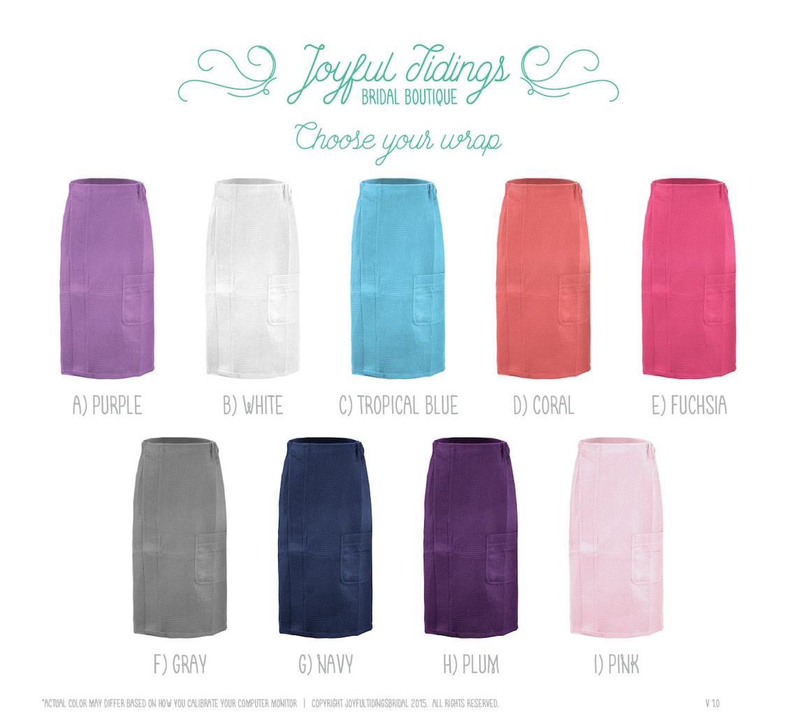 SALE Monogrammed Bridesmaid Getting Ready Wrap Waffle Wraps - Etsy