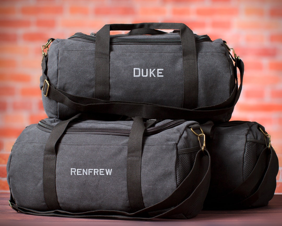 BULK SALE Set of 5+ Groomsman Gift Duffle Bags, Mens Black Duffle Bags ...