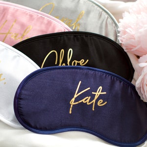 Custom Name Sleep Mask, Personalized Eye Mask, Bridesmaid Gift Silky ...
